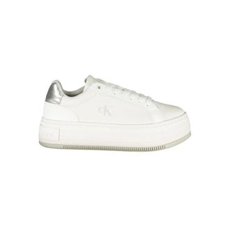 Calvin Klein Wei&szlig;e Leder Damen Sneaker Keilabsatz - - Shoes - Damen - Wei&szlig; - 41 EU