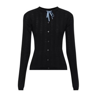 Marni Strickjacke mit dekorativem Strickmuster - - Knitwear - Damen - Blau - 2XS