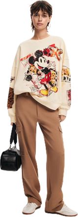 Desigual Womens Woman Knit Long Sleeve Sweater, White, S