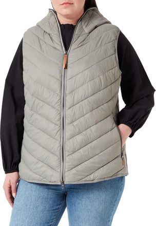 Camel Active Damen Steppweste aus recyceltem Polyamid Khaki, womenswear-42