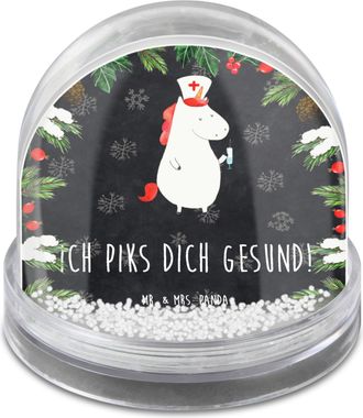 Mr. & Mrs. Panda Weihnachtskugel Einhorn Krankenschwester - Geschenk, Schneekugel Weihnachten, &Auml;rztin, Krankenpfleger, Unicorn, Krankenhaus, Weihnachts, Deko, Krankenp