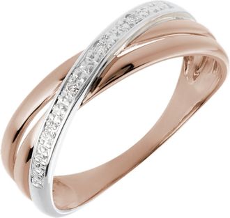 Edenly Trauring Saturnduett Variation - Roségold - 4 Diamanten