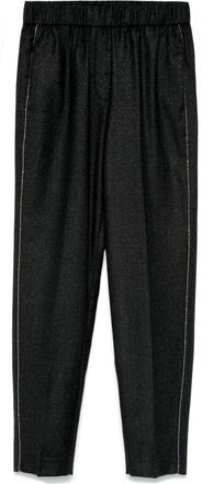 PESERICO Hose mit Lurex-Detail - Grau