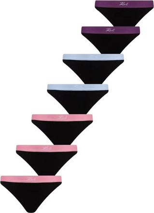 Karl Lagerfeld Femme, Sous-v&ecirc;tements, Multicolore, Taille: 38 FR Strings Jour de la Semaine - Lot de 7