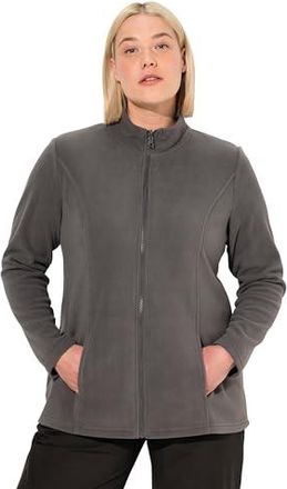 Ulla Popken Fleecejacke, Baukastensystem, Innenjacke, Stehkragen Veste Polaire, Gris Graphite, 46-48 Femmes