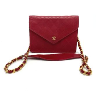 Chanel Pre-owned Cuir sacs-chanel - Femme - Pre-owned - Rouge - Taille: ONE Size