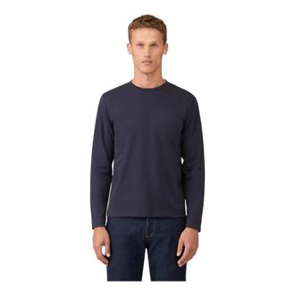 Sunspel Langarm Riviera T-Shirt - - Tops - Herren - Blau - S