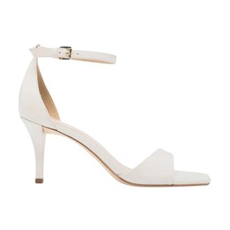 Michael Kors Schwarze Lederabsatz Kn&ouml;chelriemen Sandalen - - Shoes - Damen - Wei&szlig; - 36 EU