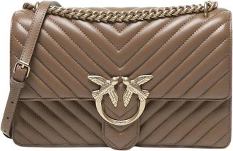 Pinko Pinko, Femme, Sacs, Brun, Taille: ONE Size Love One Classic Shoulder Bag