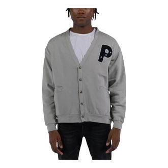 Pop Trading Company Herren, Strickwaren, Grau, LGröße