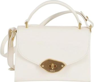 Mulberry Hobo Bags - Small Lana Top Handle High Gloss Leather - Gr. unisize - in Beige - f&uuml;r Damen
