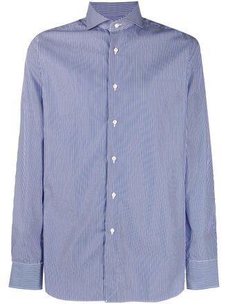 Xacus chemise &agrave; fines rayures - Bleu