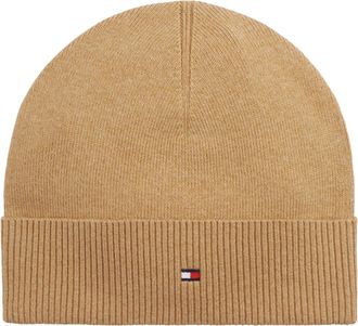 Tommy Hilfiger Herren Th Flag Lightweight Am0Am14068 Beanie, BEIGE (Driftwood Taupe), Einheitsgr&ouml;&szlig;e