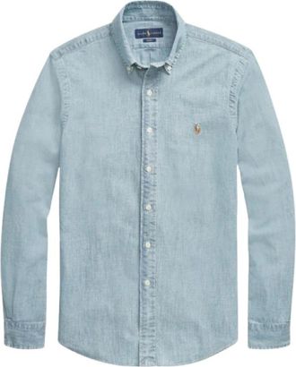 Polo Ralph Lauren Homme, Chemises, Bleu, Taille: L Long Sleeve Sport Shirt