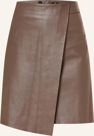 Riani Riani Lederock In Wickeloptik beige