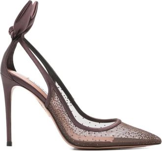 Aquazzura Femme, Chaussures, Brun, Taille: 41 EU Bow Tie Mesh Pump 105