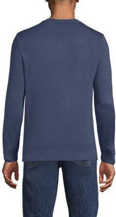 Lands End CashTouch Feinstrick-Pullover, Herren, Gr&ouml;&szlig;e:44-46 regular, Blau, Polyester, by Lands End