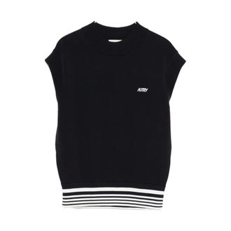 Autry Damen, Sweatshirts & Hoodies, Schwarzk, SGr&ouml;&szlig;e