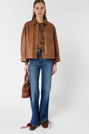 Gerard Darel Veste courte en cuir - JOCYA - Cigare