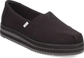 Toms Damen Alpargata Midform Flacher Slipper, Schwarz Leinen, 40 EU