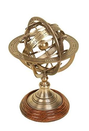 Deco 79 Laiton Sphère armillaire Globe Unique Table Décor