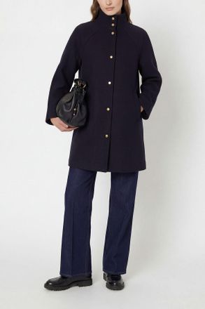 Gerard Darel Manteau droit &agrave; col montant - MALVINA - Marine