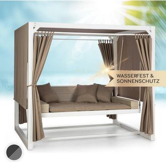 Blumfeldt Balancelle de jardin, xl Balancelle de jardin Hamac avec auvent et rideaux, Balancelle de jardin 3 places pour jardin et terrasse, Hamac Balancelles