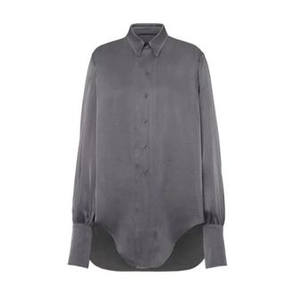 Maison Margiela Femme, Blouses et Chemises, Gris, Taille: 38 FR Chemise &agrave; manches longues