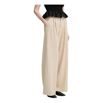 Gestuz Pantalon large - Femme - Pantalons - Beige - Taille: 42 FR