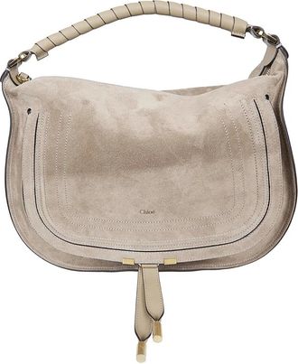 Chlo&eacute; Femme, Sacs, Beige, Taille: ONE Size Marcie Shoulder Bag