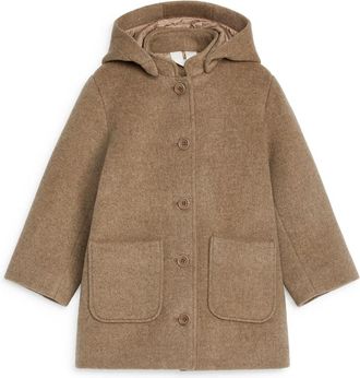 Arket Mantel Aus Wollmischung -Beige