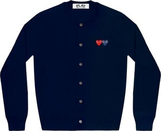 Comme Des Gar&ccedil;ons Homme, Pulls, Bleu, Taille: S Double Embl&egrave;me Bordeaux T-shirt Col Rond