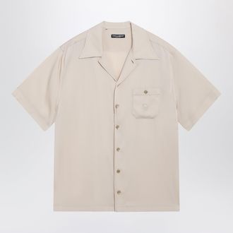 Dolce & Gabbana Bowlinghemd aus Seide in Ecru