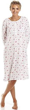 Camille Femme &agrave; Manches Longues Robe De Nuit Florale 50-52 Ivory