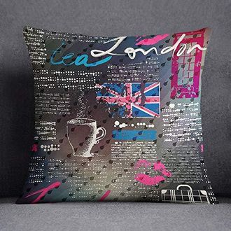 Bonamaison Le Jardin du Lin Kissenhüllen, Cotton, Mehrfarbig, 45x45