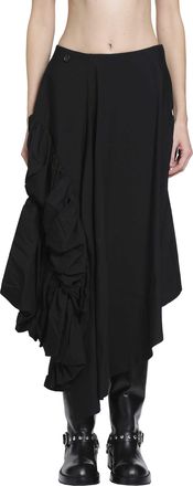 Comme Des Gar&ccedil;ons Draped Wool Skirt