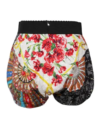 Dolce & Gabbana Floral Silk Shorts - Multicolor