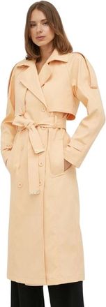 Patrizia Pepe Gekn&ouml;epfter Trenchcoat mit G&uuml;rtel - - Coats - Damen - Orange - M