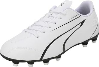 Puma Puma Men Vitoria FG/AG Soccer Shoe, Puma White-Puma Black, 40.5 EU