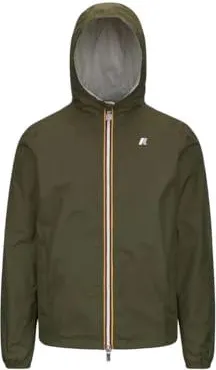K-Way Veste courte modèle Jake réversible, fabriquée en matériau recyclé avec un côté en nylon enduit et un côté en nylon lisse de couleur à contraste, coup