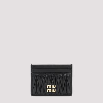 Miu Miu Porte-cartes en cuir dagneau Miu Miu