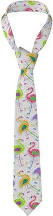 Generic Cravate Flamant Roses R&eacute;tro Vintage Color&eacute; Classique Necktie Formelle Cravate Homme Pour Affaires L&Eacute;cole C&eacute;l&eacute;brations