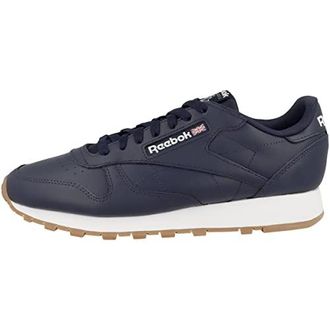 Reebok Homme Classic Leather Baskets, Vector Navy/FTWR White Rubber Gum-03, 44.5 EU