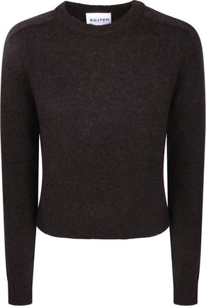 Kujten Kujten, Femme, Pulls, Brun, Taille: 44 FR Pull en maille fine &agrave; manches longues