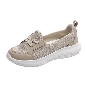 Generic Chaussures orthop&eacute;diques pour femme, baskets l&eacute;g&egrave;res &agrave; enfiler en tricot confortables et tendance, chaussures de marche plates respirantes, &agrave; enfiler 