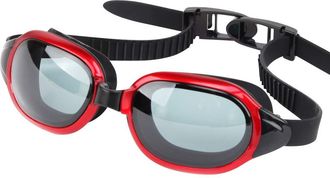Generic WHALE Anti-Beschlag-Schwimmbrille, Hochaufl&ouml;sende PC-Brille mit Verstellbarem Silikonband f&uuml;r Erwachsene (Rot)