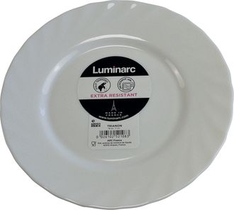 Arcoroc 6-stück Teller 19 cm Trianon, Keramik, Geschirr, Rund, Weiß, Teller, Dinner plate, Geschirr/Teller