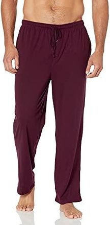 Amazon Essentials Pantalon de Pyjama en Tricot de Coton Homme, Bordeaux, XXL