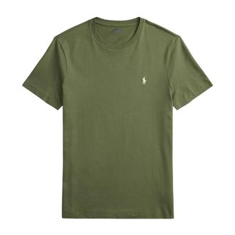 Polo Ralph Lauren Homme, Tops, Vert, Taille: 2XL Custom Slim Fit Jersey Crewneck T-Shirt