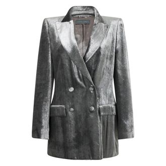 Alberta Ferretti Metallic Blazer - - Jackets - Damen - Grau - M